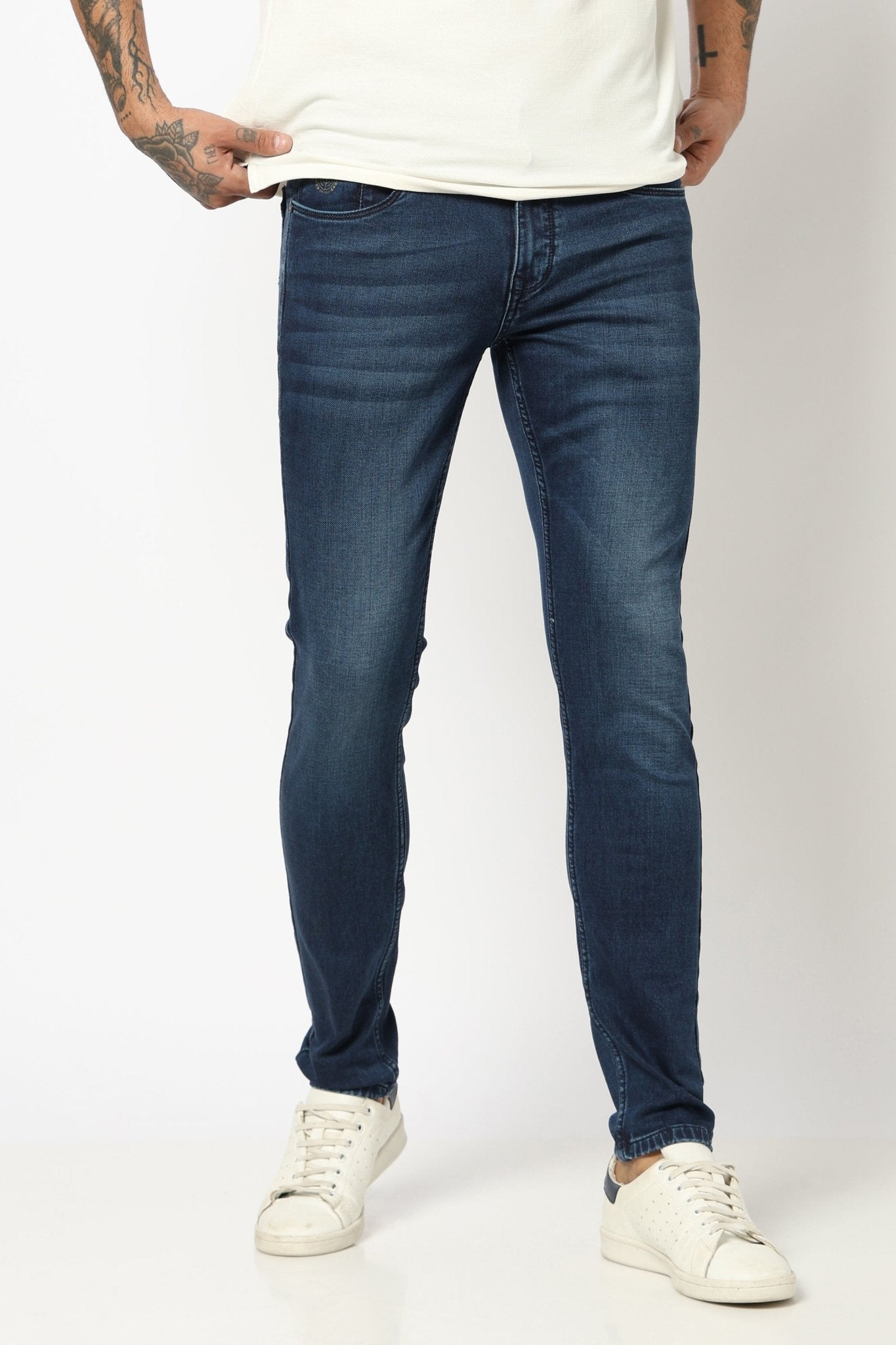 MID BLUE STRAIGHT FIT MENS JEANS – Blue Buddha